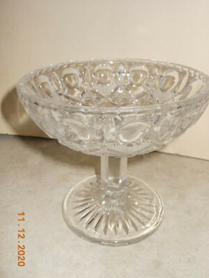 Vintage Small Compote Early American Pattern Glass -Crystal & Pressed 5 ...