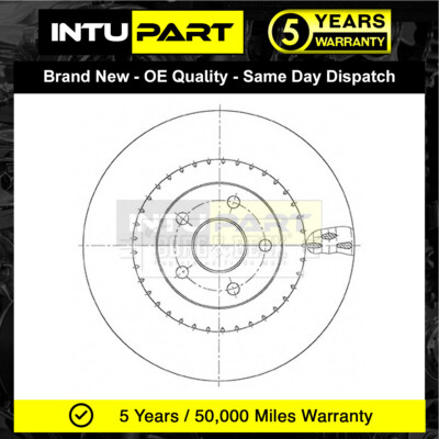 Fits Jeep Grand Cherokee 2011- 6.4 IntuPart Front 1x Brake Disc ...