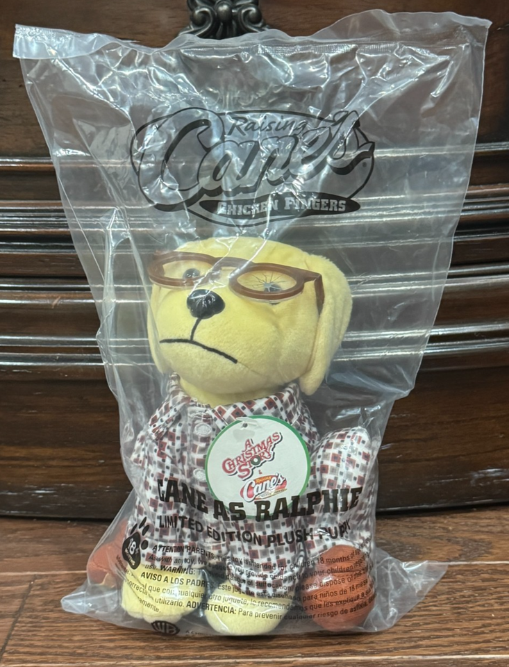 Raising Canes A Christmas Story Cane as Ralphie Plush Puppy Dog Stuffed ...