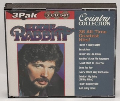 Country Collection 36 All-Time Greatest Hits by Eddie Rabbitt 3 CD Set ...