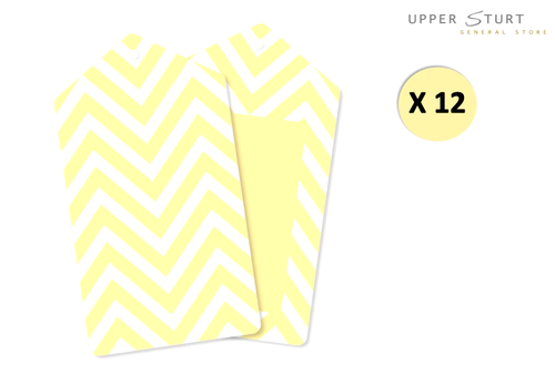 Chevron Yellow Gift Tag 12 Pack Party Supplies F FAST SHIPPING | eBay