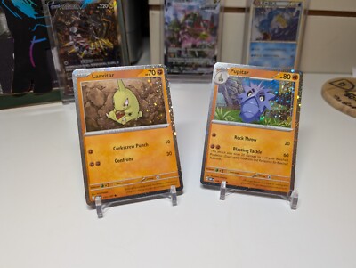 Larvitar 105/197 + Pupitar 106/197 Cosmos Holos Obsidian Flames Pokemon TCG NM | eBay