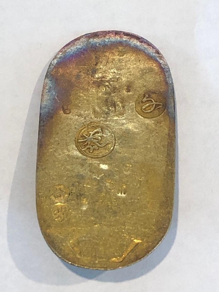 1819 Bunsei Koban Gold Coin, 13.2g, Unusual toning, rose color, some ...