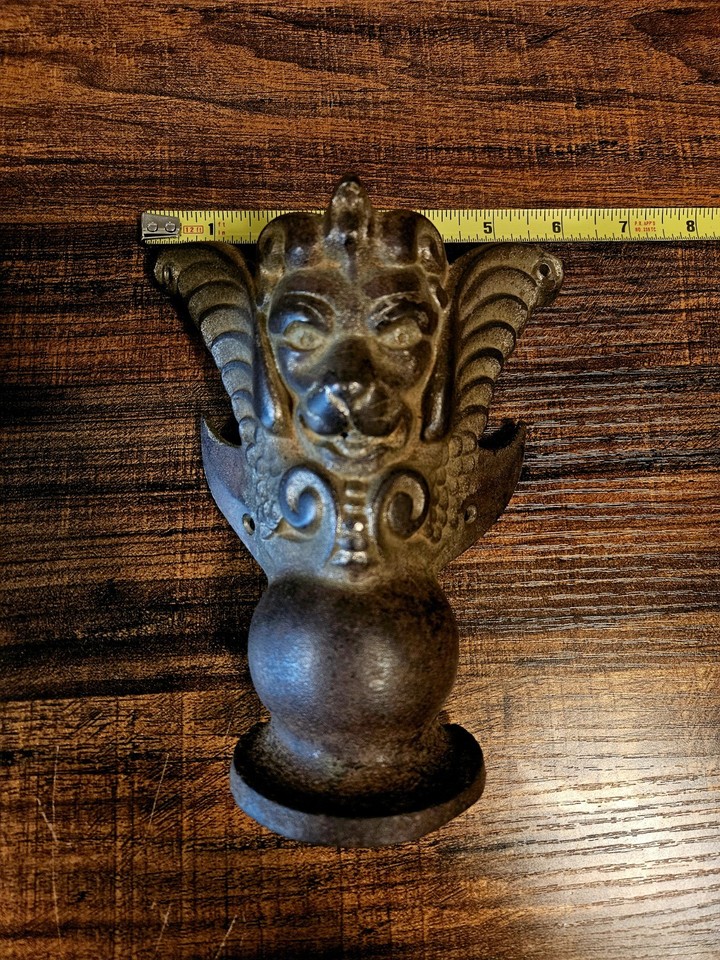 Victorian Era Cast Iron Lion/Gargoyle/Imp figures. ANTIQUE FURNITURE ...