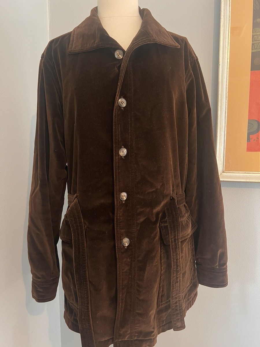 Vintage 70s brown velvet belted Christian Dior smoking Vintage 70s brown velvet belted Christian Dior smoking