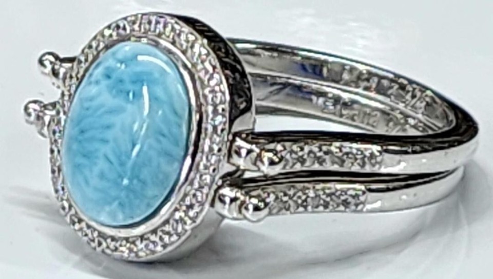 Larimar/Opal Happy Hour Ring (Reversible) 925 Sterling Silver Assorted ...