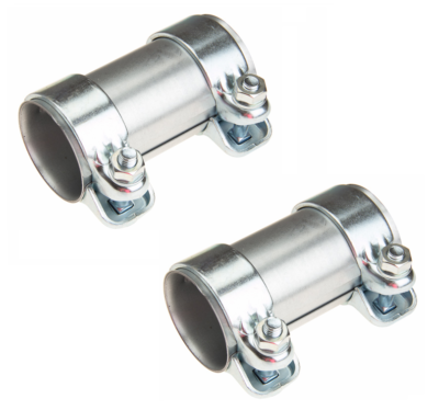 Set of 2 Exhaust Clamp Inside Diameter 55mm For Many Audi & Volkswagen ...