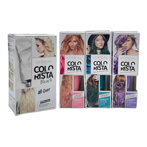 L'Oreal Colorista Bleach All Over Pink Purple Teal Semi & Permanet Hair ...