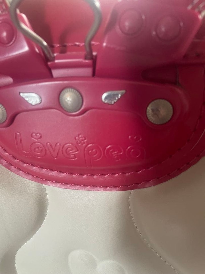 Angel Hane Lovepi School Bag Black with Heart Embroidery, Used, Light ...