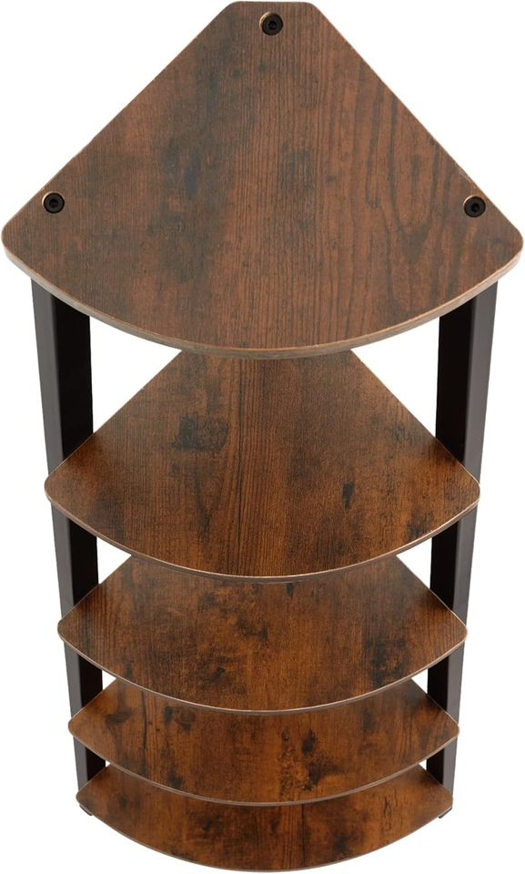 ® Scaffale Ad Angolo, Stile Industriale, Metallo E Legno, Libreria ...