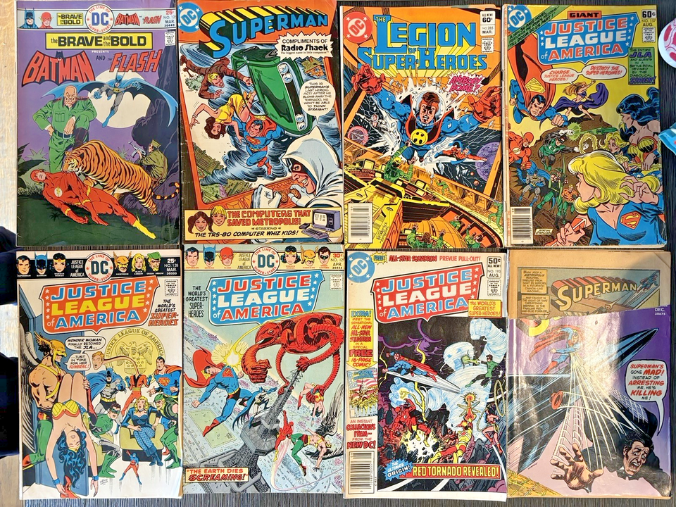 Vintage DC Comics 1970s 80s Comic 44 Lot Superman Legion Titans Lantern ...