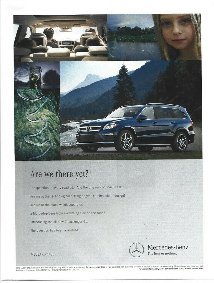 2012 Mercedes Print Ad, Mercedes Automobile Ad, Are We There Yet? | eBay