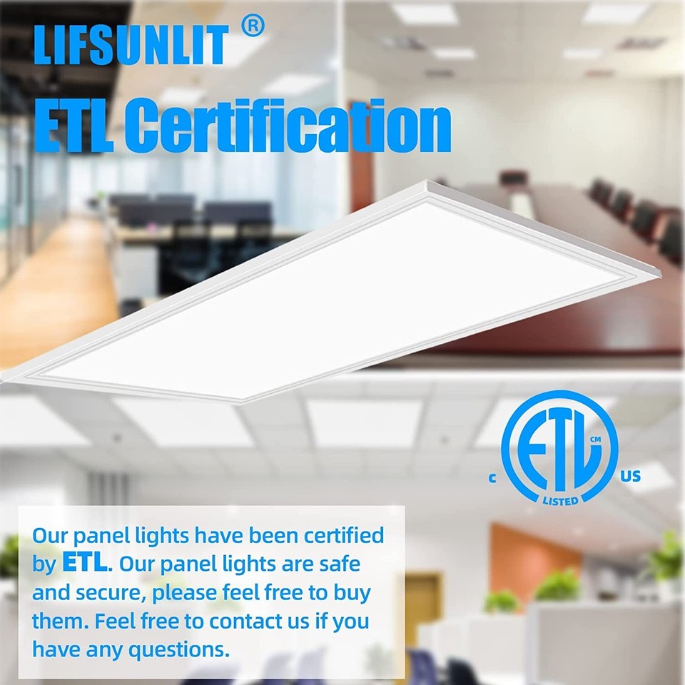 4 Pack 2x4 Ft LED Flat Panel Ceiling Fixture Light 5000K Daylight White ...