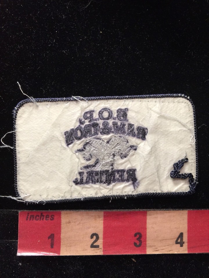 Vintage BOP B.O.P. RAM & IRON RENTAL Advertising / Uniform Patch 81V9 ...