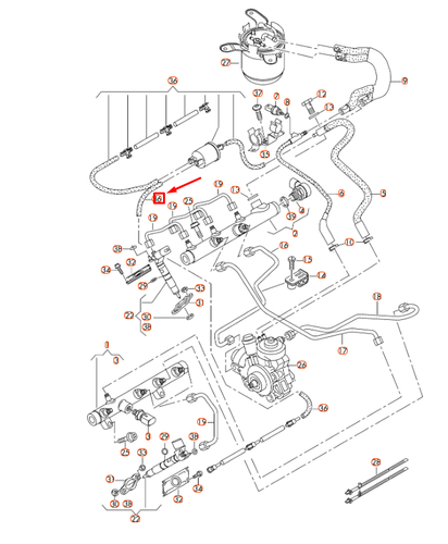 OEM AUDI A4 B8 Durite Carburant 059130218AF Véritable | Achetez sur eBay