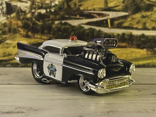 Muscle Machines '57 Chevy Police Car Loose 2004 1/64 | eBay