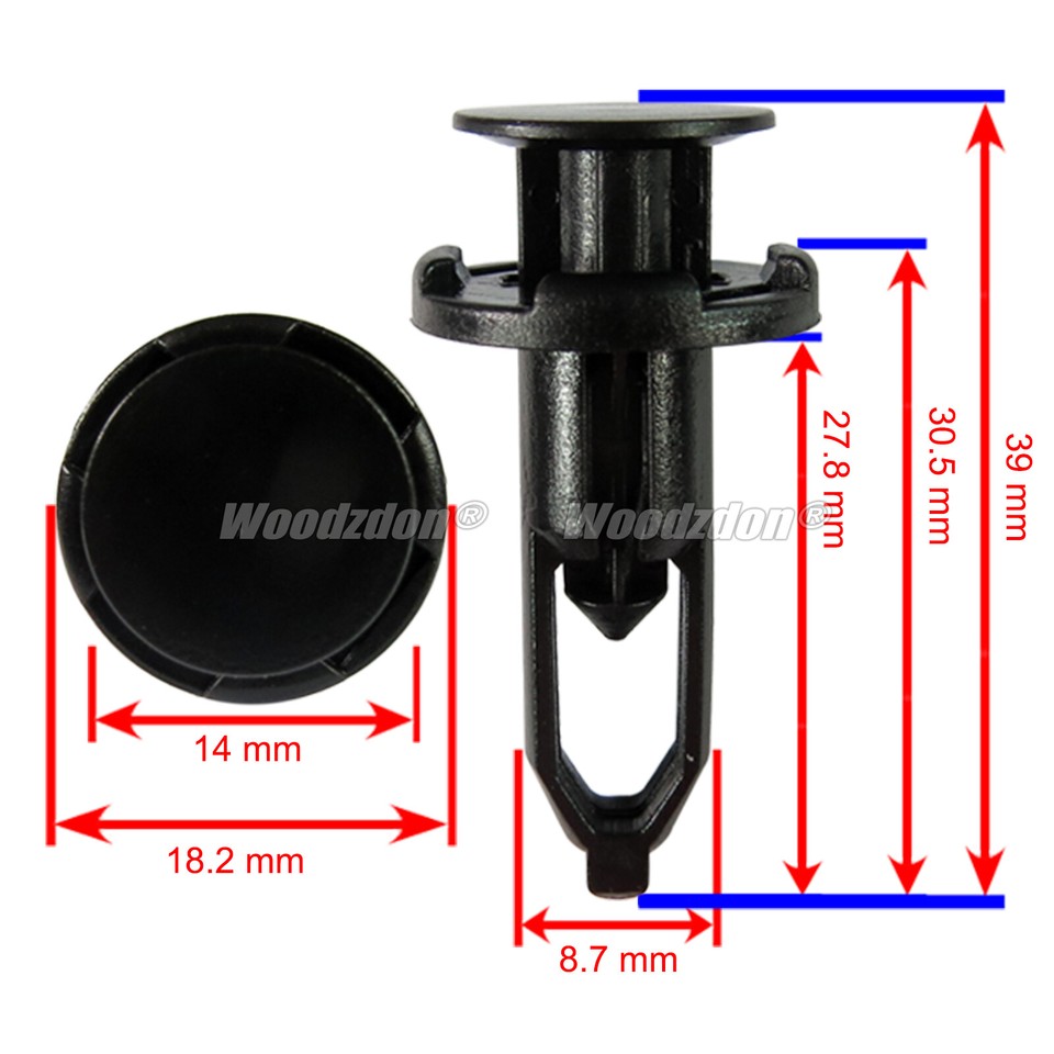 100pcs Fender Bumper Retainer Clips for TOYOTA for LEXUS 52161-16010 ...