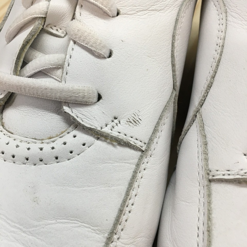 Hush Puppies Shoes Womens 10 W Large Casual Sneakers White Leather Low ...