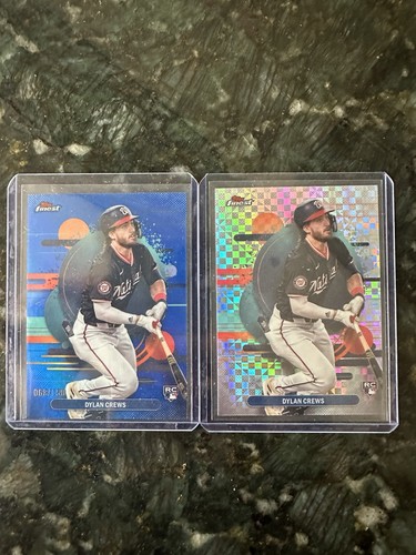 2025 Topps Finest Dylan Crews True Blue #68/150 & SP Checkerboard ...