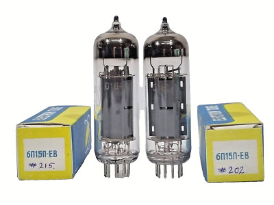 MATCHED PAIR 6P15P-EV /EL83/ SV83/ TUBES LONG LIVE/ GOLD GRID/ OTK ...