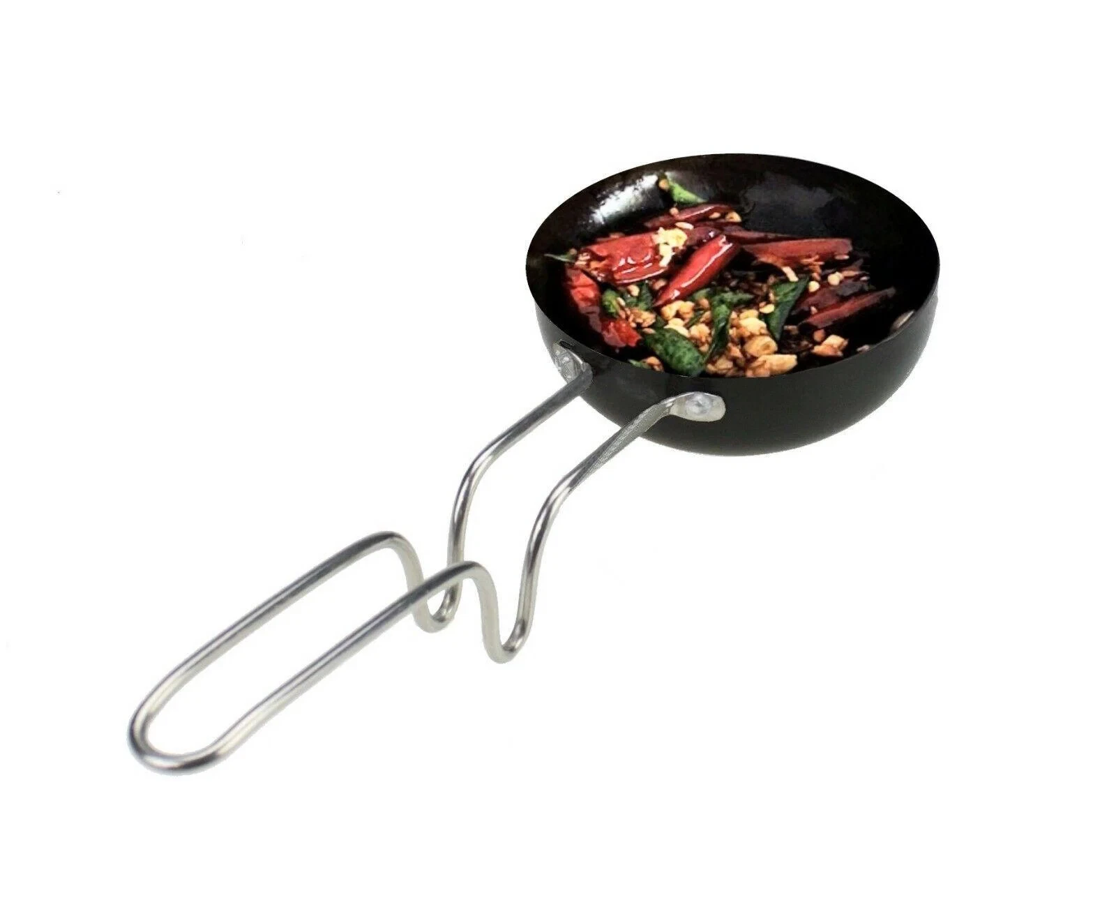 Indian Spice Roasting Spoon Tadka Pan Non-Sick Hard Anodised Spice ...