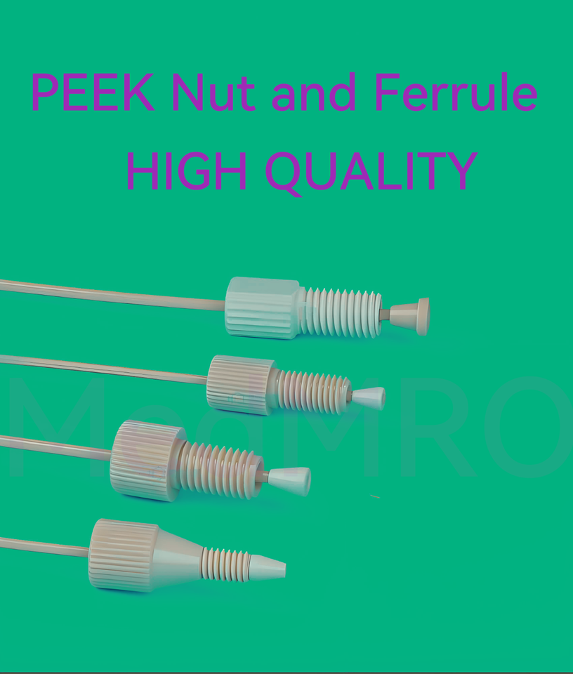 10/pk!Free PEEK Nut/ferrules finger-tigten HPLC fitting, 1/8'' tubing 1 ...