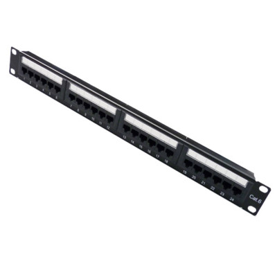 CAT6 Ethernet Patch Panel 24 Port 110 Krone IDC 19" Network 1U Rack ...