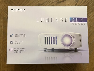 Merkury Innovations 800 Lumens Lumense Gen Projector White MI-P001U-199 ...