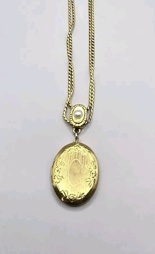 Vintage Goldette NY Double Strand Locket Slide Necklace | eBay