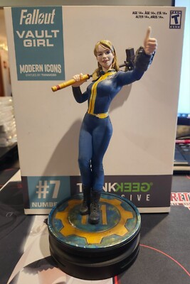 Fallout 4 Vault Girl Modern Icons #7 Statue - 2018 ThinkGeek - With Box ...