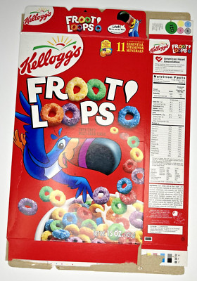 1999 Empty Kellogg's Froot Loops 15OZ Cereal Box SKU U198/120 | eBay