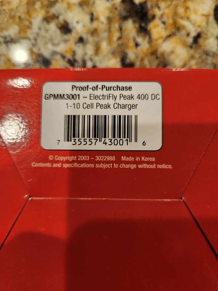 RC Airplane Car Part Great Planes Electrifly Peak 400 Charger GPMM3001 ...