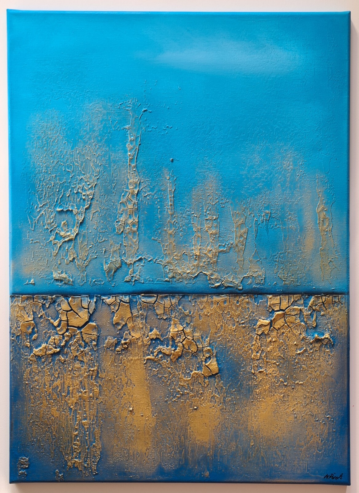 Abstrakte MALEREI Kunst Original Gemälde MODERN Unikat mit Strukturen in türkis | eBay