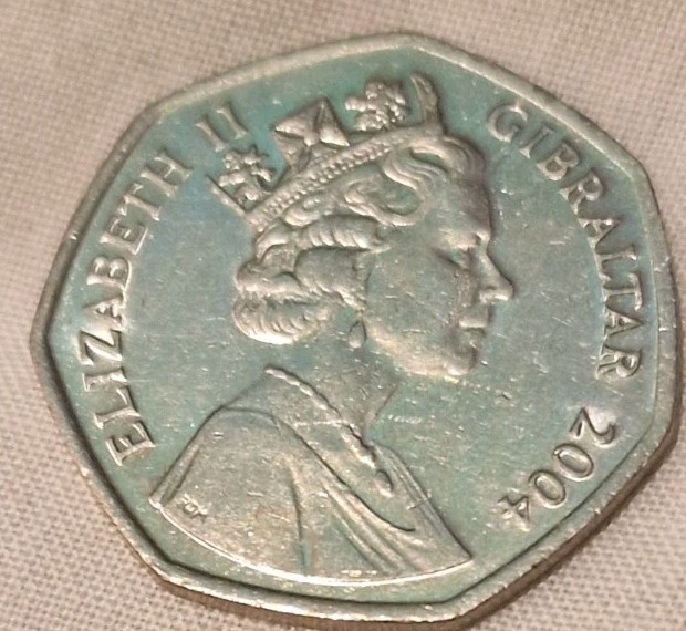 50p coin 2004 Gibraltar Battle of RARE Trafalgar 1805 Fifty Pence Ship ...