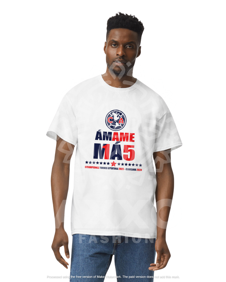 AMAME MAS CLUB AMERICA 15 BI-CAMPEON BI-CAMPEONES AGUILAS PLAYERA SHIRT ...