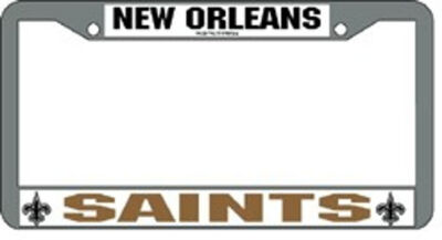 New Orleans Saints License Plate Frame Chrome | eBay