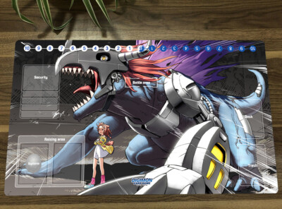Digimon Playmat Anime CCG DTCG Mat MetalGreymon Trading Card Game Mat ...
