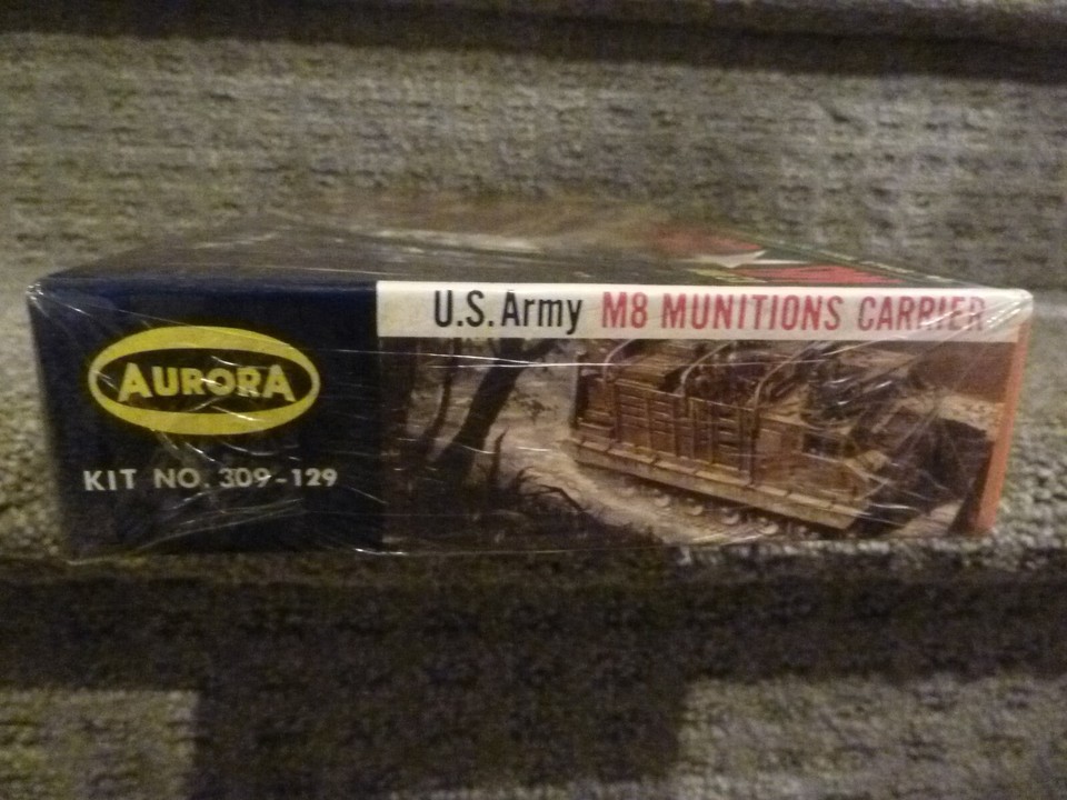 1963 AURORA U.S. Army M8 Munitions Carrier 309-129 Model Kit 1:48 NEW ...