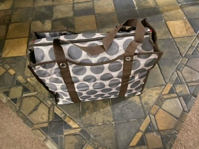 Thirty-One All-Day Organizing Tote in Gray Mod Dot Thirty-one tote | eBay