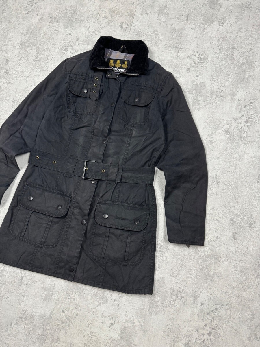 Barbour Utility Mac Womens Wax Waterproof Belted Jacket Barbour Utility Mac Womens Wax Waterproof Belted Jacket