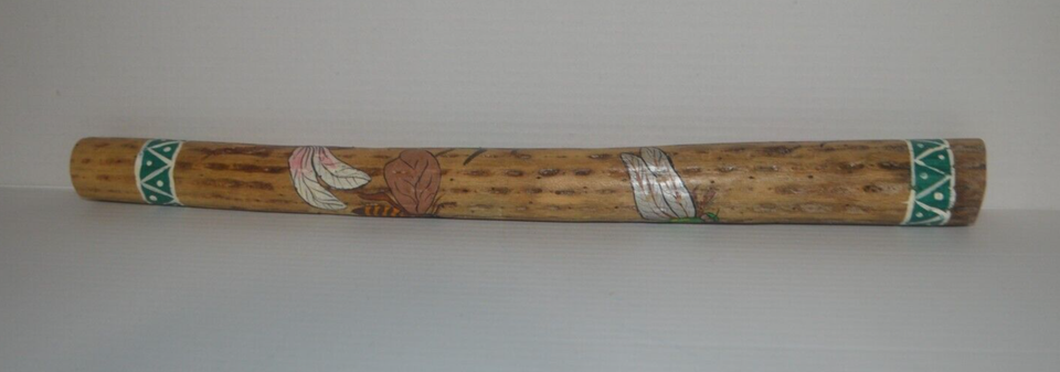 Rainmaker Rain Stick Natural Wood Hand Decorated with Insects 20" Long ...