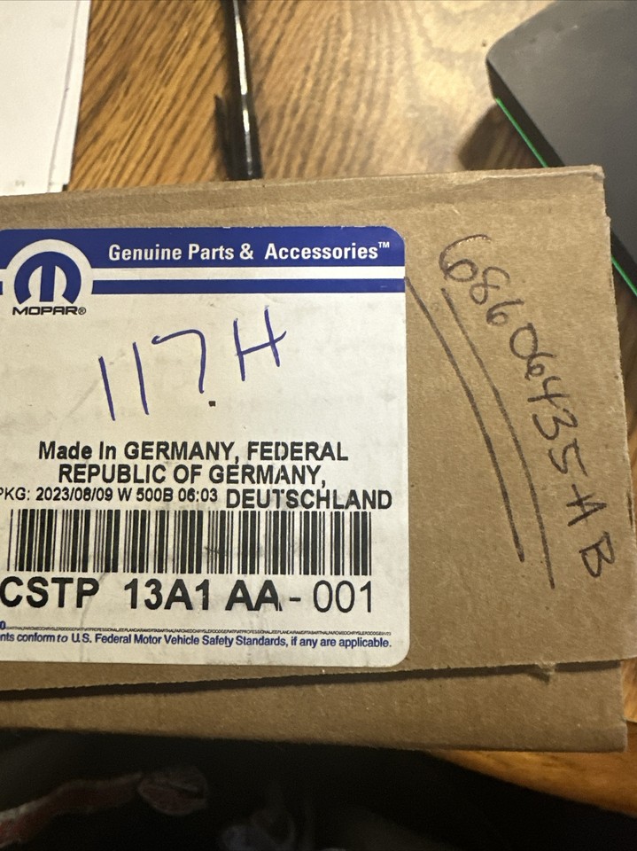 Genuine Mopar INTAKE HEATER GRID Relay 68606435AB 2021-2024 RAM 2500 ...