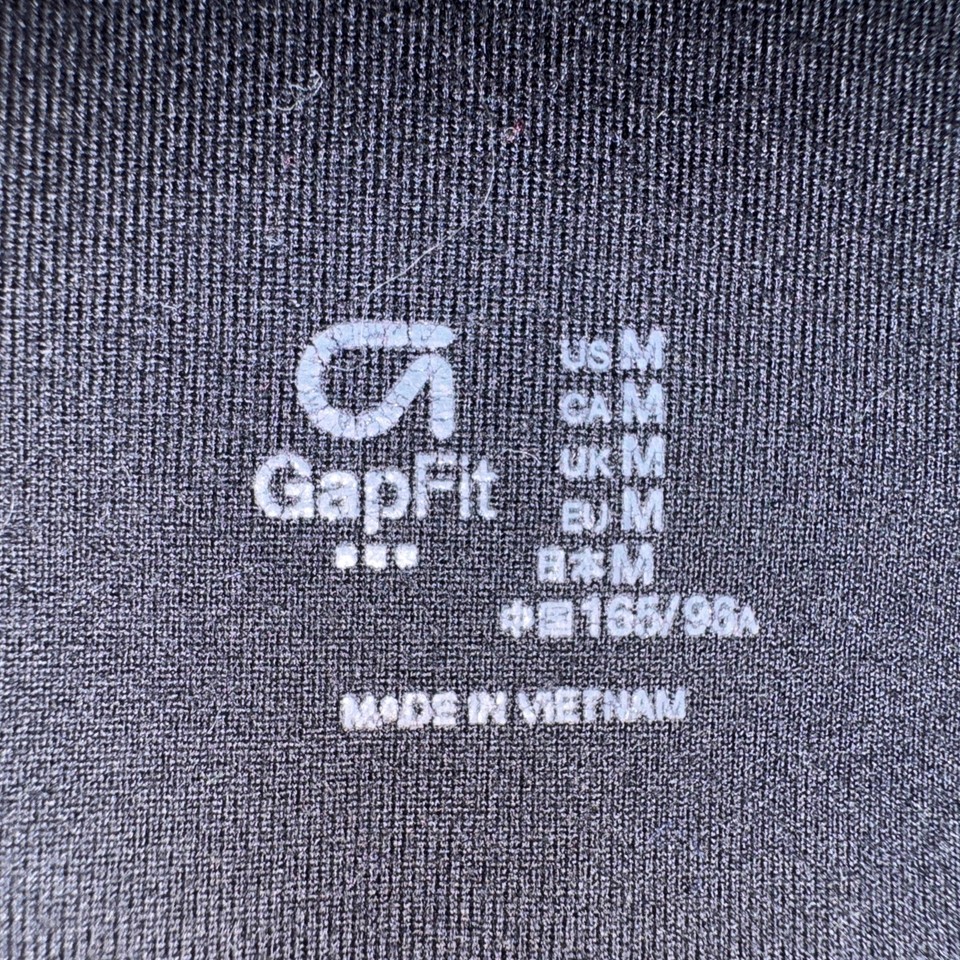 GAP FIT BLACK ATHLETIC BRA TOP MEDIUM CRISS CROSS DOUBLE STRAP | eBay