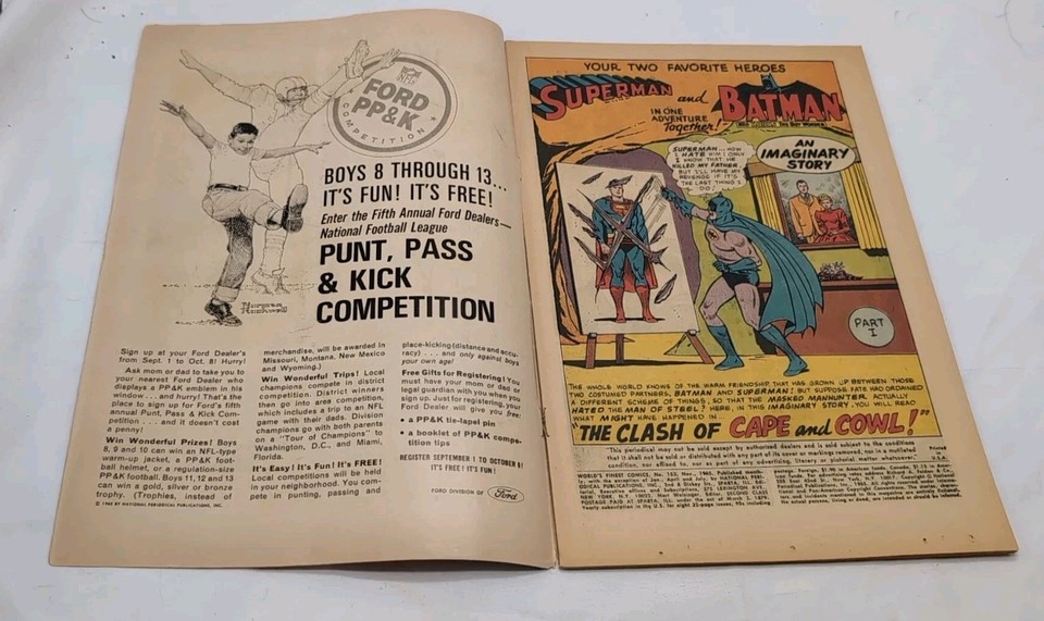 World's Finest Comics 153 Silver Age 1959 Superman - Batman Man Slaps ...