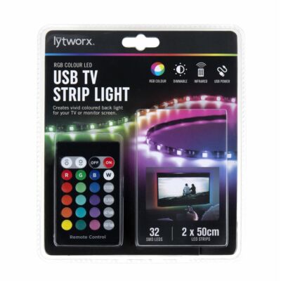 Lytworx RGB USB TV Backlight LED Strip light kit 32 SMD | eBay