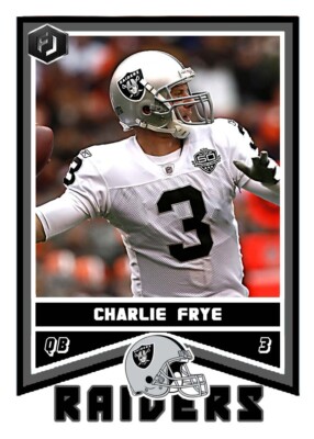 ACEO CHARLIE FRYE OAKLAND RAIDERS CUSTOM HAND MADE ART CARD | eBay