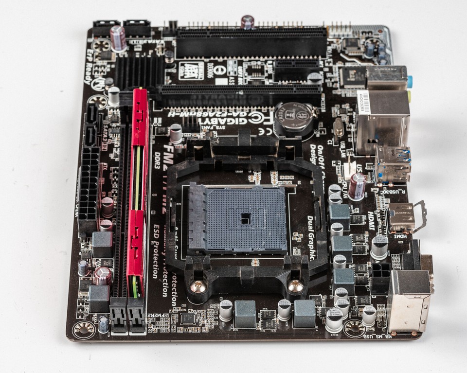 Gigabyte GA-F2A68HM-H FM2+ MicroATX Motherboard DDR3 AMD APU HDMI USB 3 ...