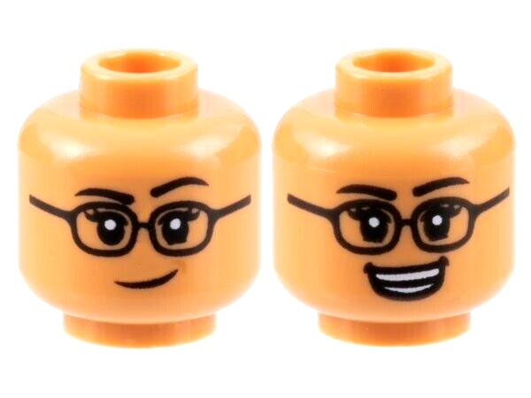 New LEGO Eyelashes Head Glasses Girl Boy Unisex Smile and Side Smirk ...