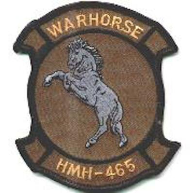 4" USMC MARINE CORPS HMH-465 SQUADRON SUBDUED WARHORSES EMBROIDERED ...