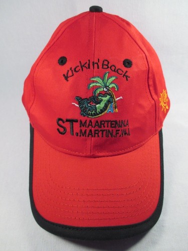 Kickin Back ST Maartenna Martin FWJ Maarten Red Baseball Cap Hat Great ...